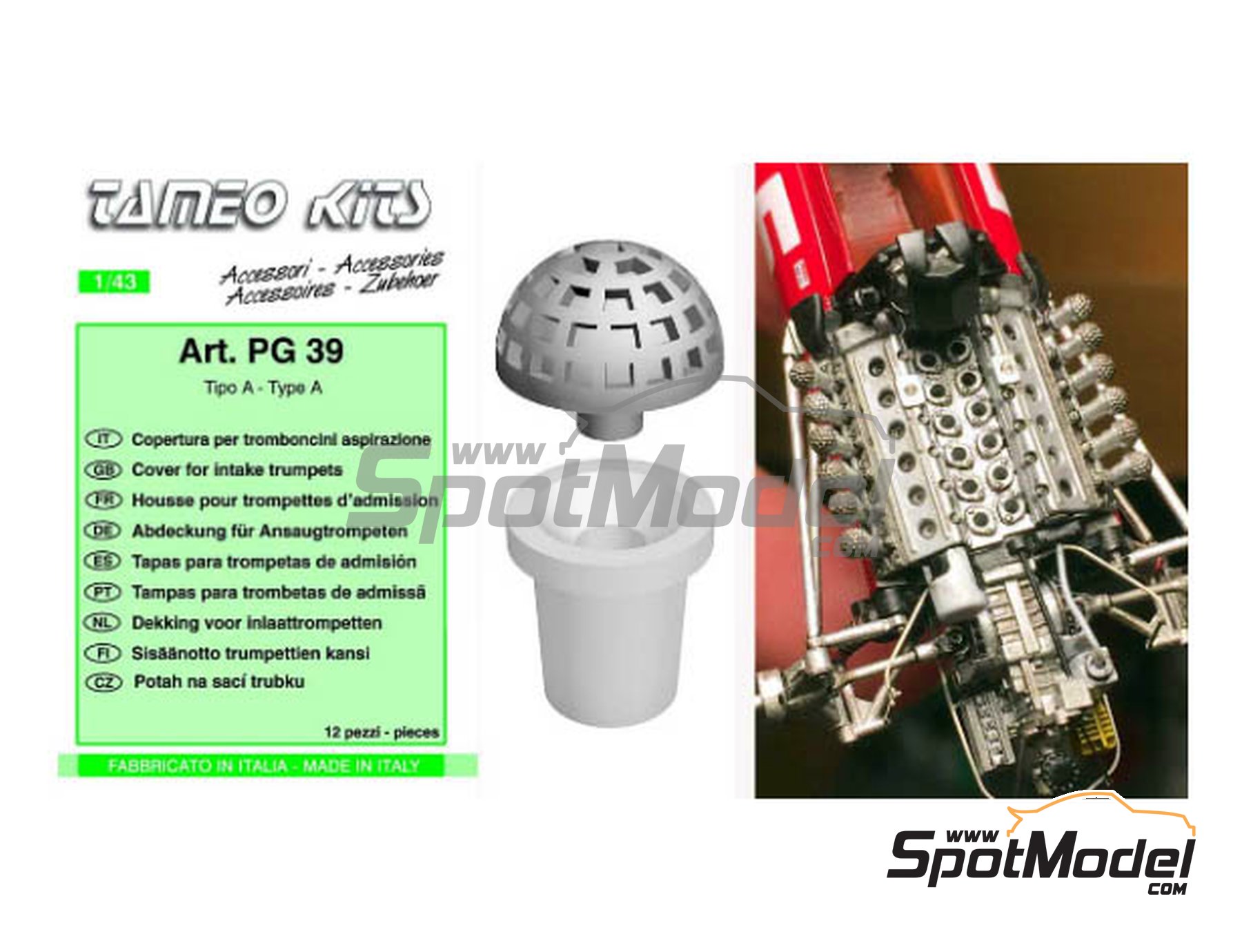 Tameo Kits PG39: Mesh 1/43 scale - Cover for intake trumpets - 12 units ...